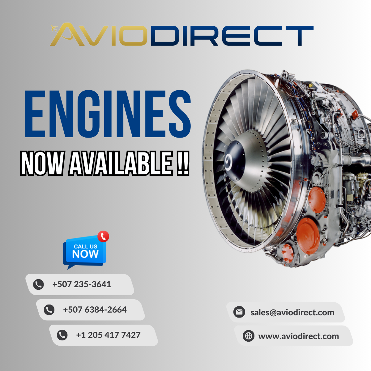 Available Engines | Aviodirect